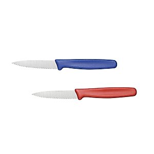 Cutlery-Pro Serrated Paring Knives, NSF, German Steel Alloy X50CrMov15, Set of 2