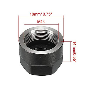 uxcell ER11-A(M14) Type Collet Clamping Hex Nuts for CNC Milling Chuck Holder Lathe 2 Pcs