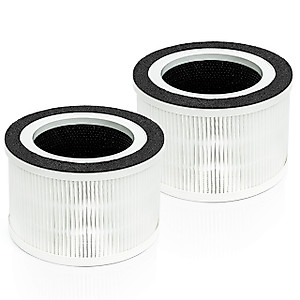 Flintar True HEPA Replacement Filter, Compatible with Afloia Fillo and MOOKA Allo Air Purifier, 3-in-1 Pre-filter, H13 True HEPA and Activated Carbon Filtration, 2-Pack