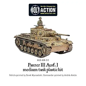 Bolt Action Panzer III Tank 1:56 WWII Military Wargaming Plastic Model Kit