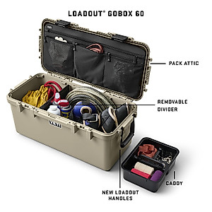 YETI Loadout GoBox 60 Gear Case White, Gobox 60 - White, Classic