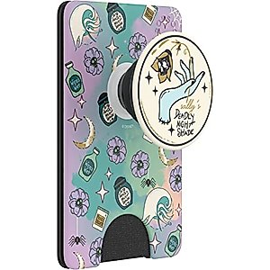 PopSockets Phone Wallet with Expanding Phone Grip, Phone Card Holder - Sally's Deadly Nightshade