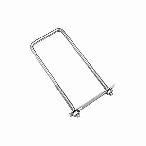 FOCMKEAS 304 Stainless Steel Square U-Bolts 1-3/8"(35mm) Inner Width, 3.54"(90mm) Length Stainless M6 with Nuts, Frame Plate, Accessories for Automobiles Trailer, Boat Trailer Industrial Parts