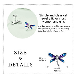 Dragonfly Earrings Gifts for Women 925 Sterling Silver Dragonfly Stud Earrings Jewelry Gifts