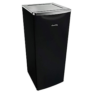 Danby DAR110A3MDB 11 Cu. Ft. Apartment Basement Sized Contemporary Classic Refrigerator with 3 Adjustable Glass Shelves and Bottle Storage, Black