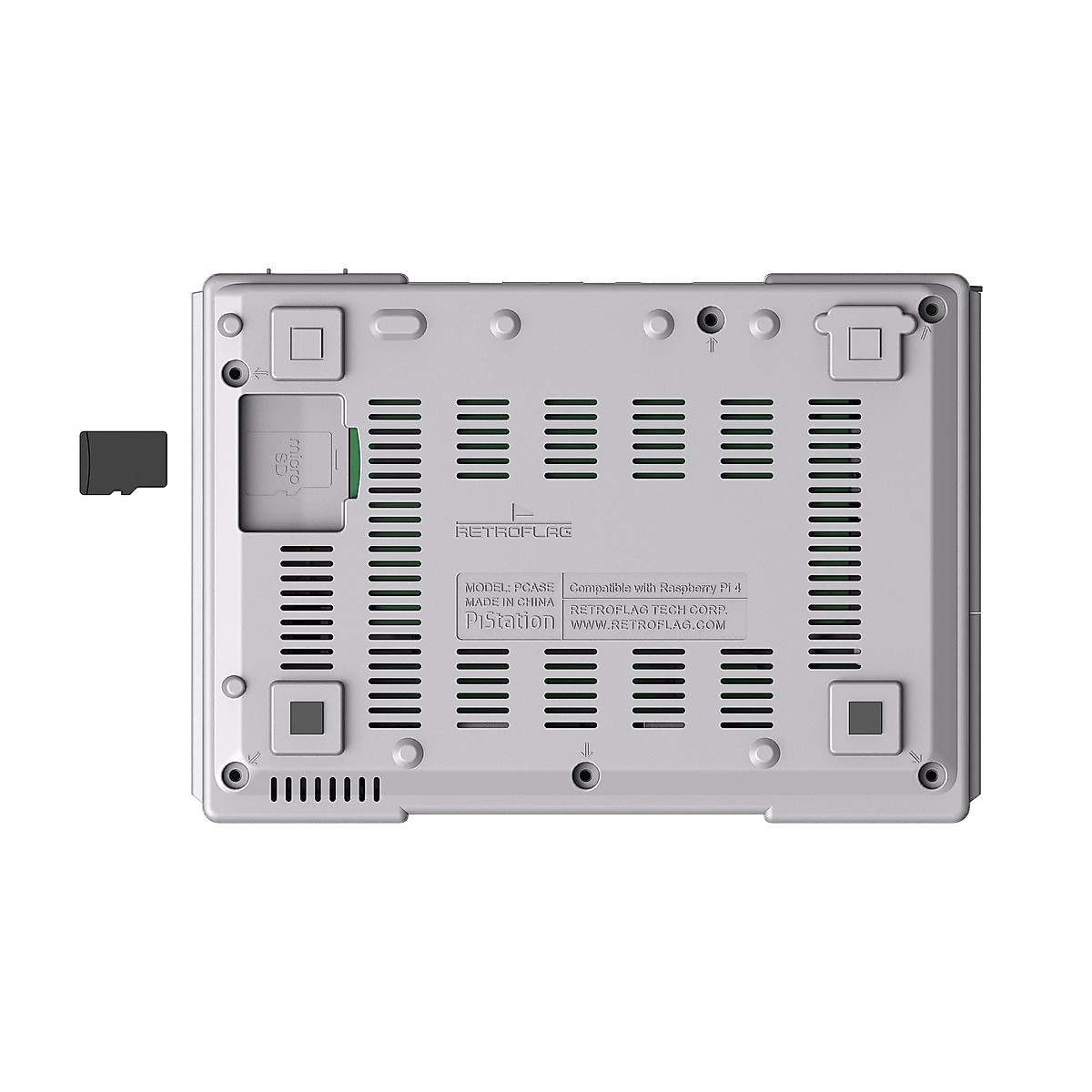 Retroflag PiStation Case with Safe Shutdown Safe Reset, Easy Entry Ports and Side Access to Card,Raspberry Pi Fan,Raspberry Pi Heatsinks for Raspberry Pi 4 Model B