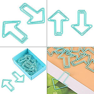 12PcsShape Paper Clips Metal Funny Document Clips for School Office Bookmark Marking Organizing Stationery Supplies(Light Blue)
