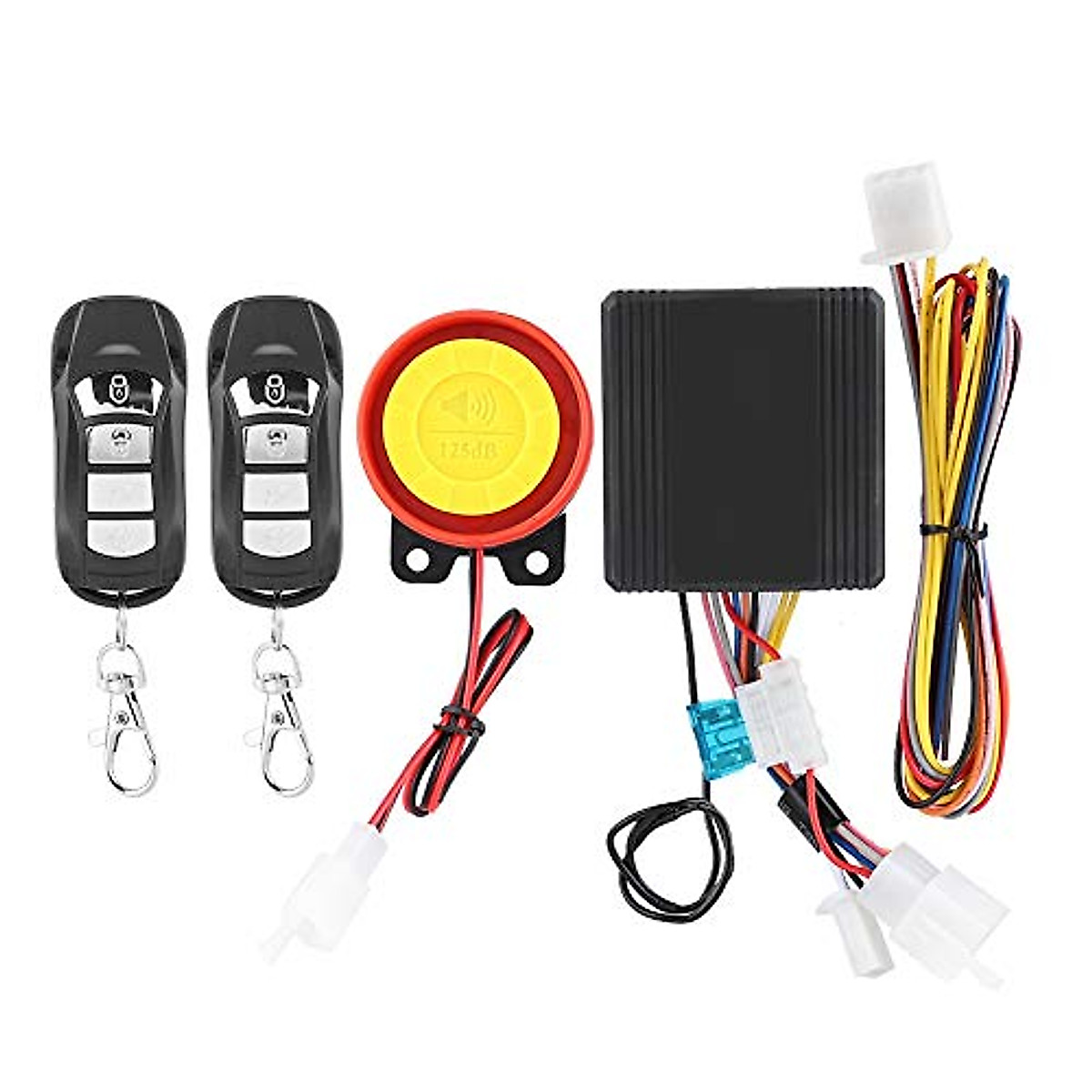 Motorcycle Alarm System, Akozon 12V Universal Motorcycle Wireless Anti-Theft Security Alarm System with 2 Remote Control for Motorcycle Alarm System for car Alarm System