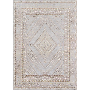 Momeni Isabella Traditional Geometric Flat Weave Area Rug, 2 ft 7 in x 8 ft 0 in, Grey