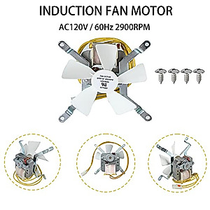 Apromise Grill Igniter Replacement for Traeger - Replacement Parts for Pit Boss Pellet Smoker & Traeger Pellet Grill Include Auger Motor & Induction Fan & Fire Burner Pot & Hot Rod Ignitor