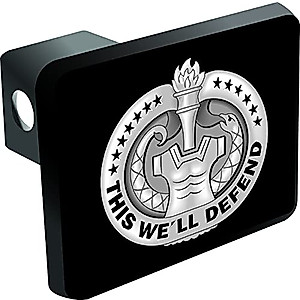 U.S. Army Drill Sergeant Badge Gray Trailer Hitch Cover