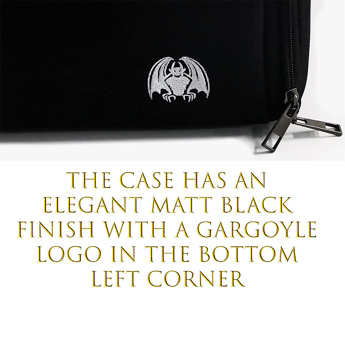 Gargoyle - Miniature Carrying Case - 80 Foam Slots for 28mm Miniature Storage Case - DnD Miniature Storage with Carry Handle - Miniature Case with Large Pick and Pluck Layer -Miniatures Carrying Case
