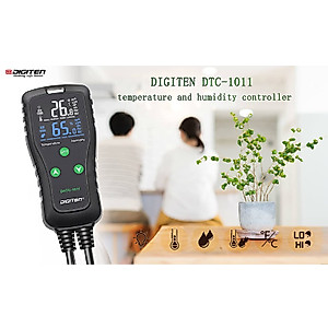 SENSTREE Temperature and Humidity Controller Outlet Plug-in Thermostat Humidistat Reptile Humidity Controller Greenhouse Thermostat Dual Stage Pre-Wired Electronic Temperature and Humidity Controller