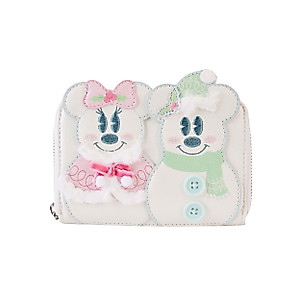Loungefly Disney Mickey & Minnie Pastel Snowman Wallet Disney Standard