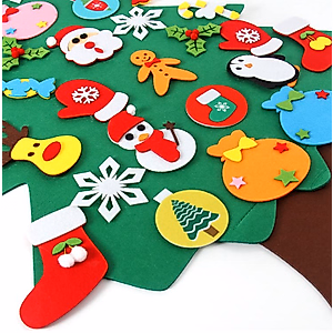 MYHJL DIY Felt Christmas Tree Merry Christmas Decoration for Home Xmas Gifts Cristmas Tree Ornaments New Year 2024(01#)