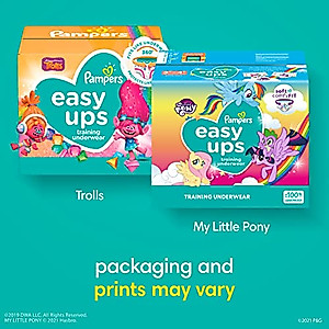 Pampers Easy Ups Training Underwear Girls, 4T-5T Size 6 Diapers, 56 Count (Packaging & Prints May Vary)
