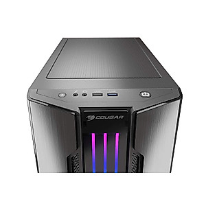 Cougar Gemini M Mini Tower Gaming Case with Addressable RGB and Dynamic Lighting Effects (Iron-Gray)