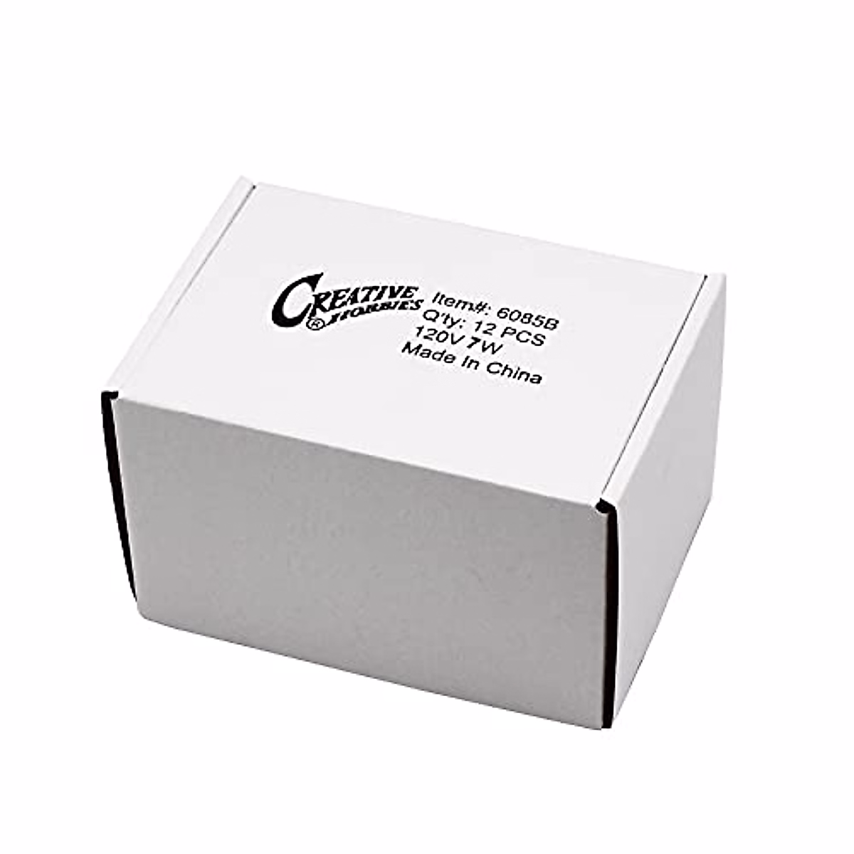 Creative Hobbies® Replacement Light Bulbs for Electric Candle Lamps, Window Candles, & Chandeliers - 7 Watt Candelabra (E12), Clear, Steady Burning, 120v 7w Bulb - Pack of 12