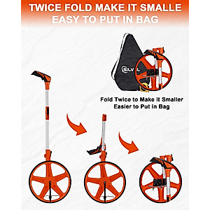 Measuring Wheel in Feet and Inches, 12in Foldable Measuring Wheels, with Cloth Handbag