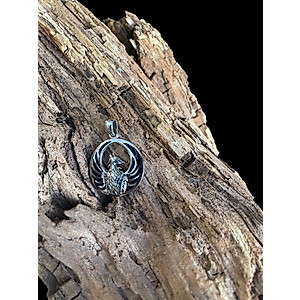 Jewelry Trends Sterling Silver Phoenix Fire Bird Pendant Created Black Onyx