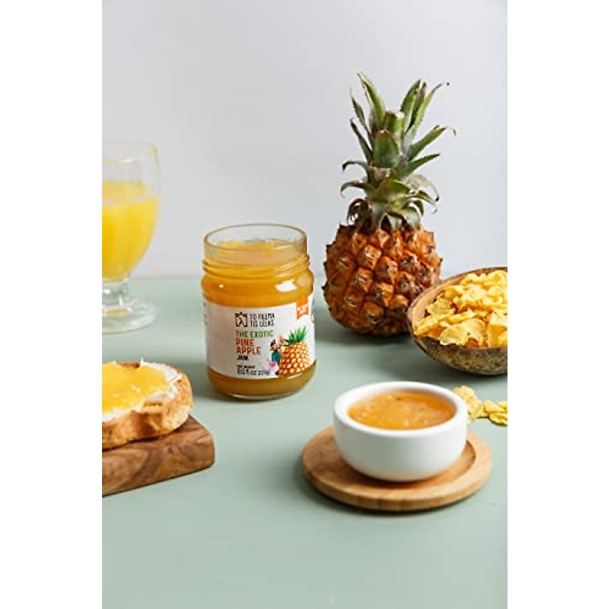 Pineapple Sugar Free Jam – No Added Sugar, No Preservatives, Gluten Free Pineapple Jam – Natural Taste with Perfect Sweetness Pineapple Fruit Spread for Breakfast, Toasts