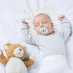 AIDEA Baby Muslin Washcloths-10 Pack, 100% Cotton Washcloth, Newborn Essentials, Soft Baby Washcloths, Absorbent Baby Towel, Bath Face Towels, Burp Cloths, Rags for Newborn, Baby Gifts-White 10" X10"