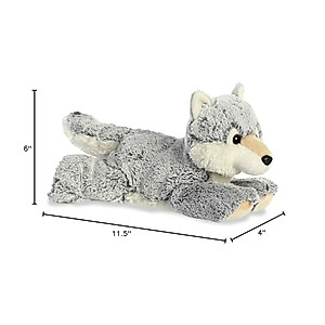 Aurora® Adorable Flopsie™ Winter Wolf™ Stuffed Animal - Playful Ease - Timeless Companions - Gray 12 Inches