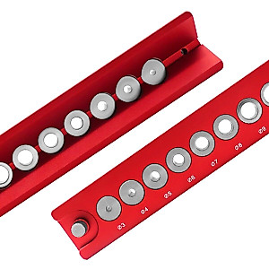 3-12mm Self Centering Dowelling Jig Kit Drill Jig for Straight Holes Joiner with 10 Holes Drill Guide Bushings