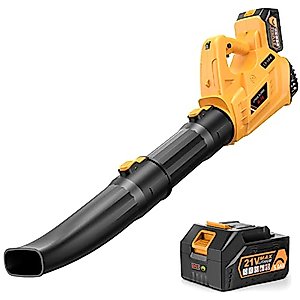 Cordless Leaf Blower - 320 CFM & 180MPH Electric Battery Powered Leaf Blower with 5.0Ah Battery and Fast Charger, 6 Variable Speed Control for Blowing Leaves, Snow Debris and Dust