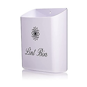 AfriOz Magnetic Lint Bin for Laundry Room Farmhouse Trash Can Is Designed for Laundry Room Organizing and Storage | Attach the Magnetic Container To Your Dryer Or Wall & Easily Dispose of Waste Lint