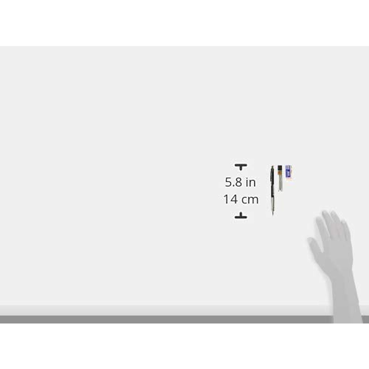 Pentel Graph Gear 500 Automatic Drafting Pencil with Lead and Mini Eraser, 0.5 mm (PG525LEBP),Black,1 Pack w/ Lead & Eraser