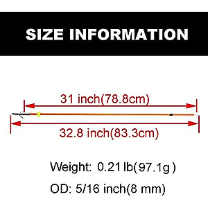 AMEYXGS 6/12pcs Archery Fiberglass Bowfishing Arrow Bow Fishing Arrows with Broadheads and Safty Slides for Compound and Bow Recurve Bow Fishing Hunting (6 PCS)