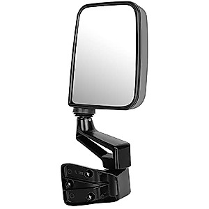 Passenger+Driver Side View Mirror Black Pair Side Mirror Replacement fit for 1987 1988 1989 1990 1991 1992 1993 1994 1995 1997 1998 1999 2000 2001 2002 for Jeep Wrangler with Manual Folding