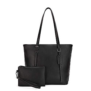 Handbag for Women Tote Bag PU Leather Large Shoulder Bag Top Handle Satchel Purses and Wallet 2Pcs Set