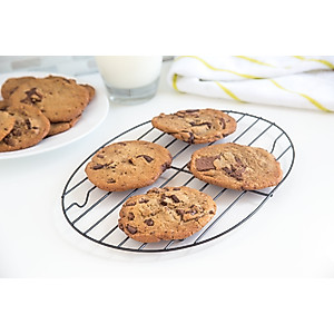 Fox Run - 57213 Fox Run Non-Stick Oval Roasting/Cooling Rack, 11.25 x 8.25 x 0.5 inches, Metallic