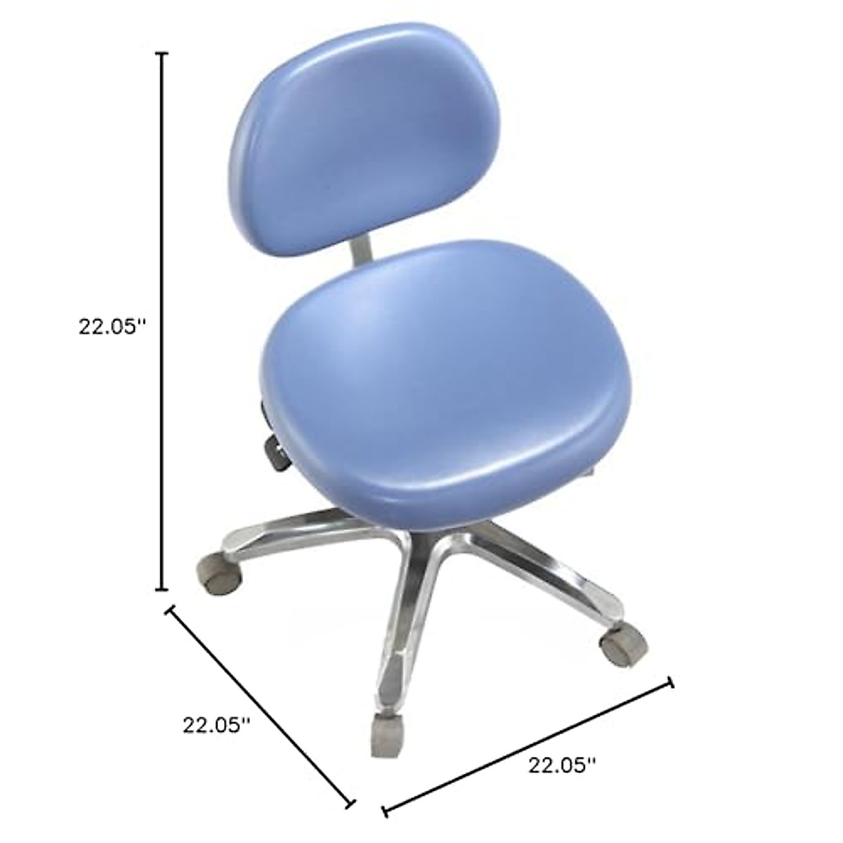 HYDTGZ Adjustable Dental Doctor's Chair Dentist Stools PU Leather with Backrest Seat Dentist Chair for Clinic, Dental, Shop, Lab Chair,Green