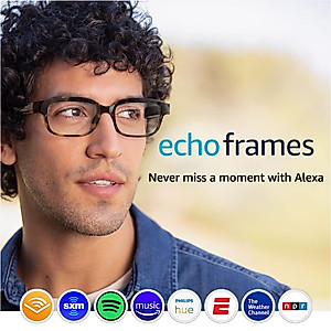Echo Frames (2nd Gen) | Smart audio glasses with Alexa | Quartz Gray with prescription ready frames