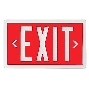 Red Self-Luminous Tritium Exit Sign with 10-Year Life