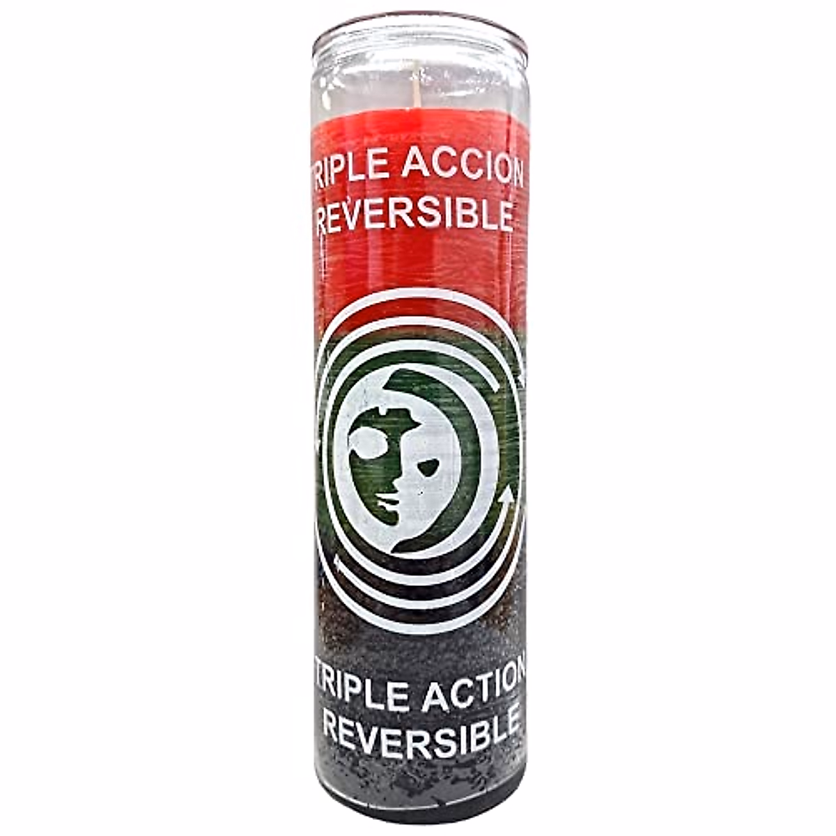 7 Day Candle 3 Color Triple Action Reversible- Red/Green/Black