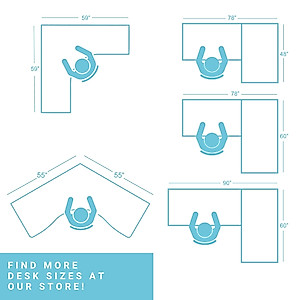 Progressive Desk L Shaped Height Adjustable Standing Desk 59" x 59" - Corner Computer Desk - Electric Stand Up Rising Workstation - Black Frame/Sunset Teak Top