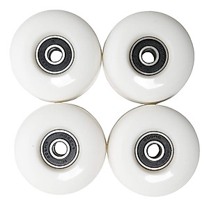 FREEDARE Skateboard Wheels with Bearings 54mm Wheels Skateboard Tool Multifunctional T Tool Set(White)
