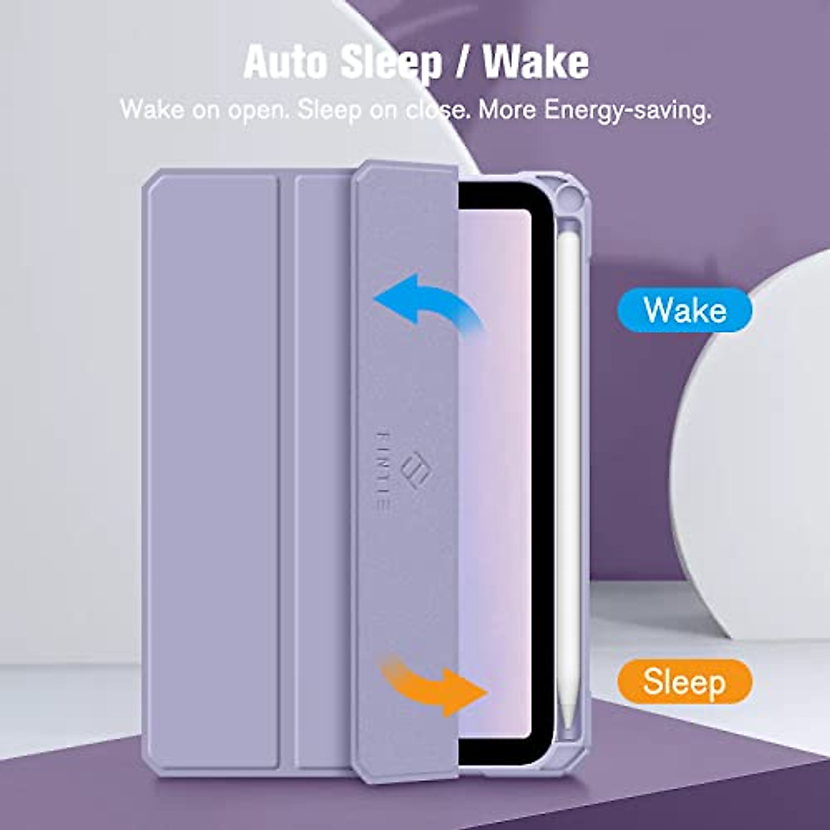 Fintie Hybrid Slim Case for iPad Mini 6 2021 (8.3 Inch) - [Built-in Pencil Holder] Shockproof Cover Clear Transparent Back Shell, Auto Wake/Sleep for iPad Mini 6th Generation, Lilac Purple