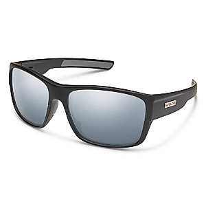 Suncloud Range Polarized Sunglasses, Matte Black/Polarized Silver Mirror, One Size