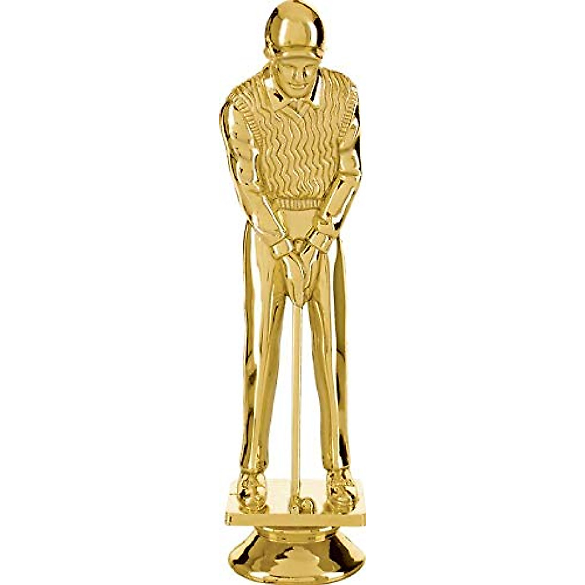 Golf Putter Male Trophy with Engraving, 7" Gold Golf Putter Male Trophy Award On Deluxe Round Base