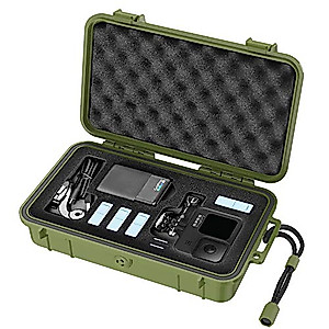 Smatree Waterproof Hard Case Compatible for Gopro Hero 11/10/9/8/7/6/5/Hero 2018 /DJI Osmo Action, Portable, Shock, Durable (Camera and Accessories NOT Included) (Green)