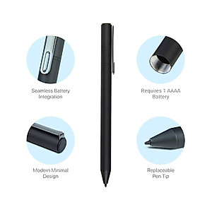 Andana USI Stylus Pen, Touch Screen Stylus for USI Chrome OS, Active Digital Pen Compatible with Chromebook Devices from Acer, Asus, HP, Lenovo, Samsung (Black)