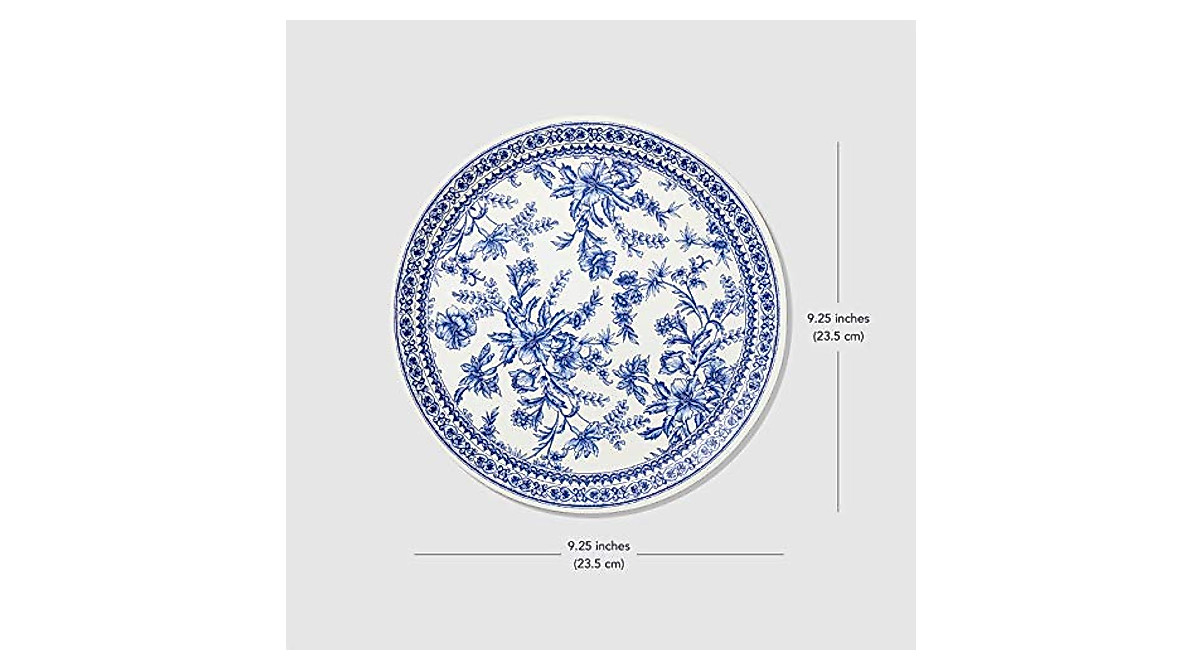 Coterie Blue Floral Paper Plates - Perfect for Any Occasion