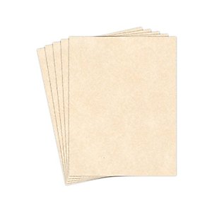 Natural Stationery Parchment Recycled Paper | 65Lb Cover Cardstock | 8.5” x 11” Inches | 50 Sheets Per Pack