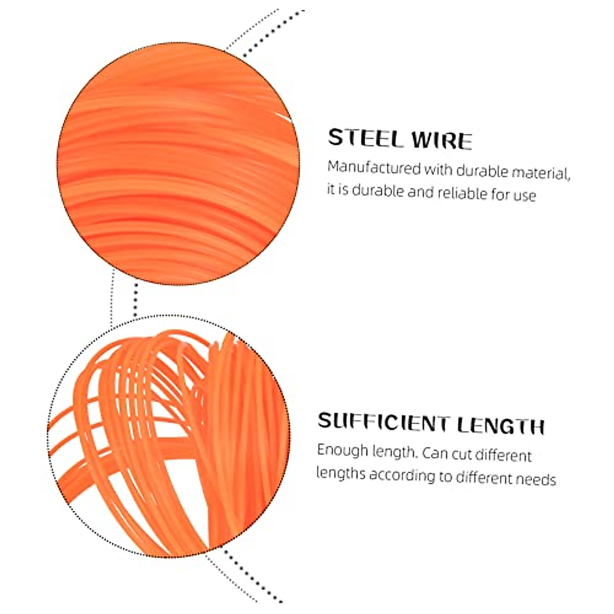 HANABASS Mowing line Grass Trimmer Wire Mower Accessories Brush Cutter line Trimmer line for Mower Garden Trimmer line Cordless Weed Wacker Brush Cutter Trimmer line Steel Wire Jagged