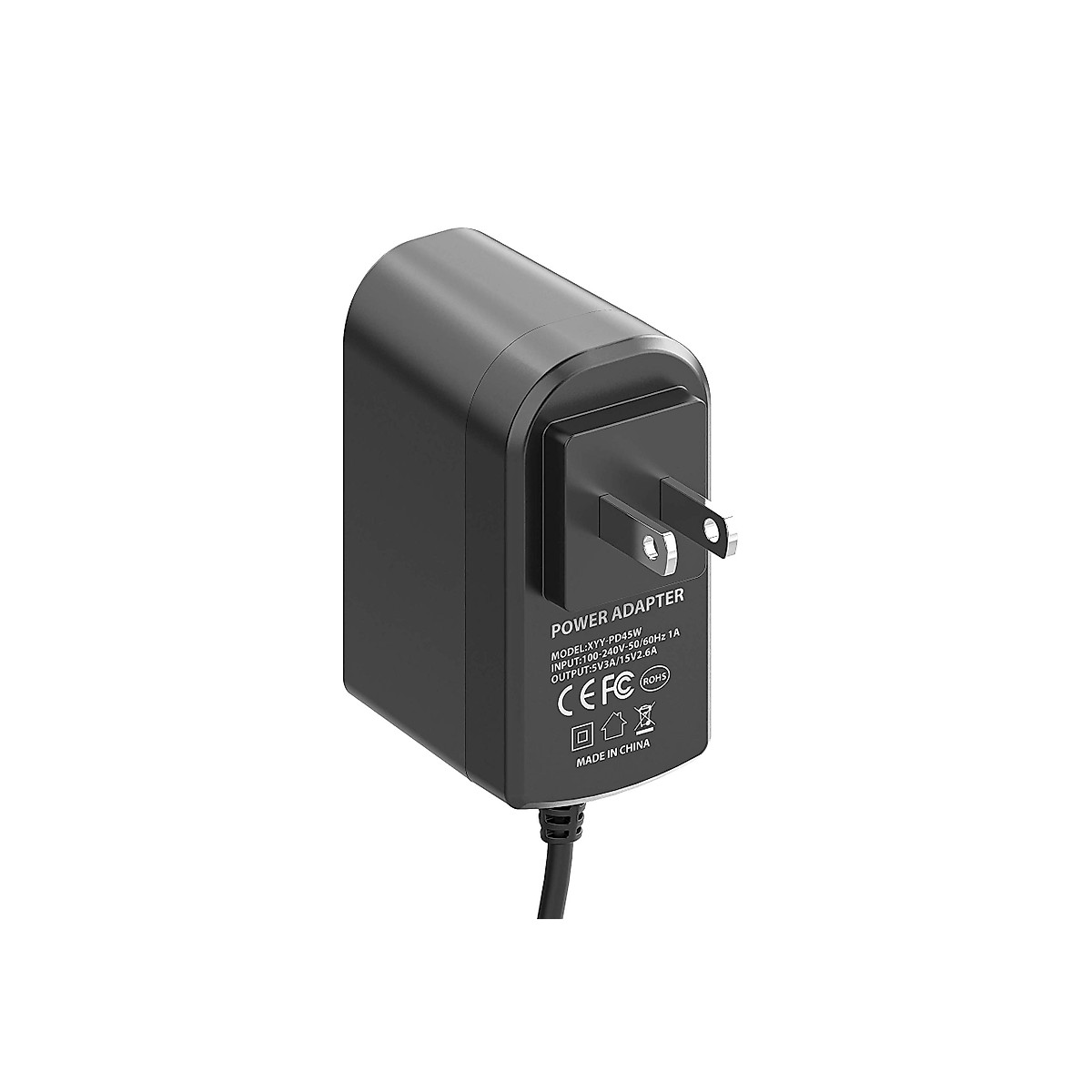 Fast 2.6 amp Charger for Nintendo Switch and USB Type C Devices – AC Power Adapter for Pro Controller and Joycon Charging Stand (Including TV Mode) with 5.9' Attached Cable